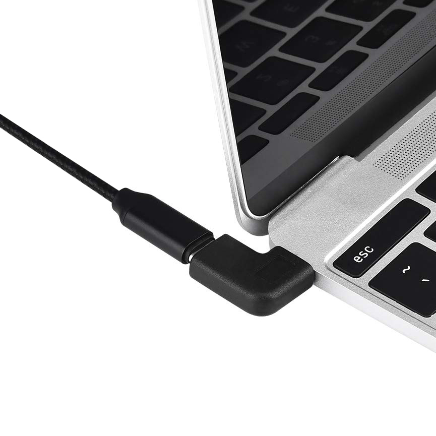 Right Angle USB Type-C Extender Adapter (Male to Female)